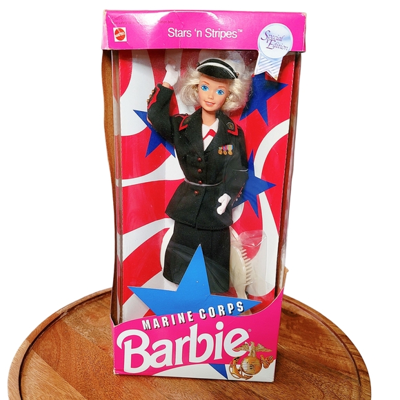 Barbie | Toys | Vintage Barbie Marine Corps Doll In Black And Red ...